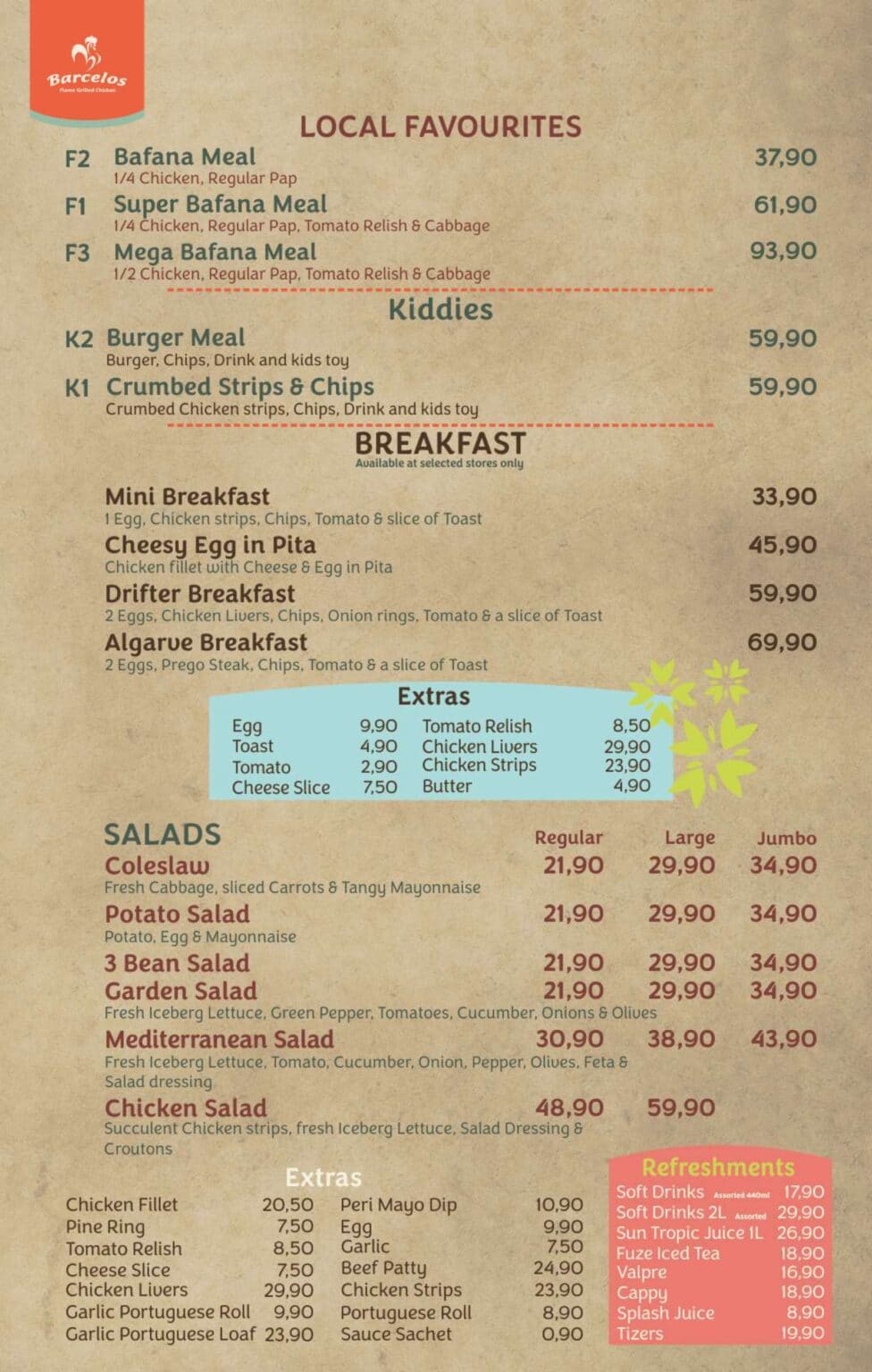 Barcelos Menu Prices & Specials