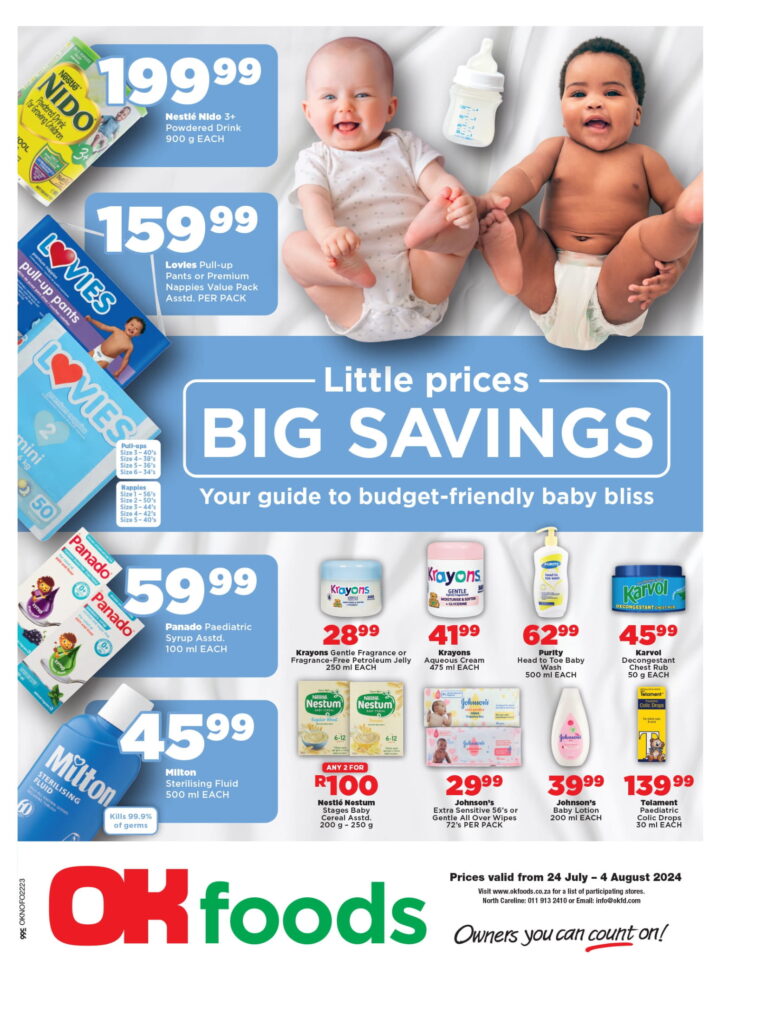 OK Foods Specials 24 July - 4 August 2024. Special Deals