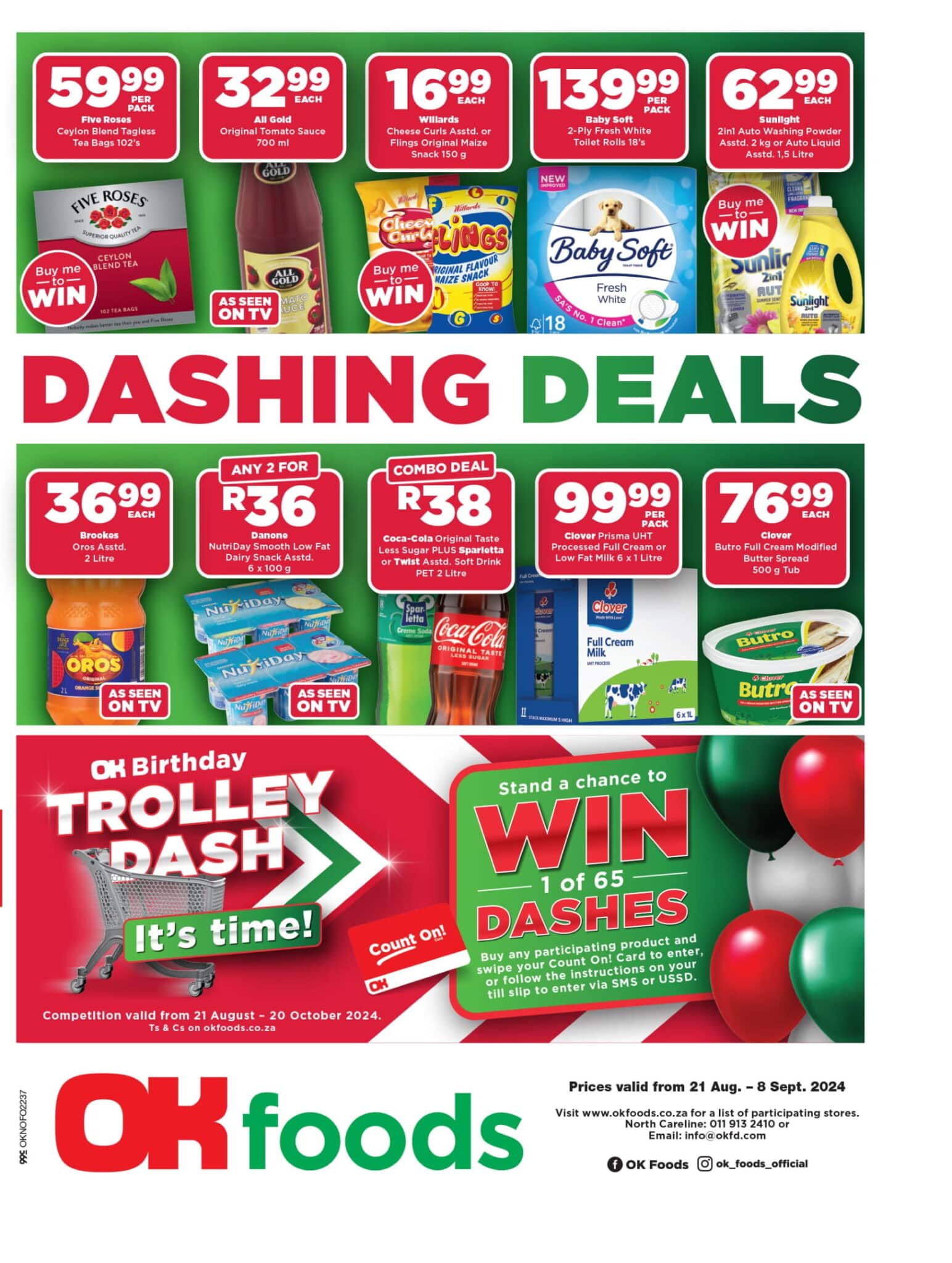 OK Foods Specials 21 August - 8 September 2024. Special Deals
