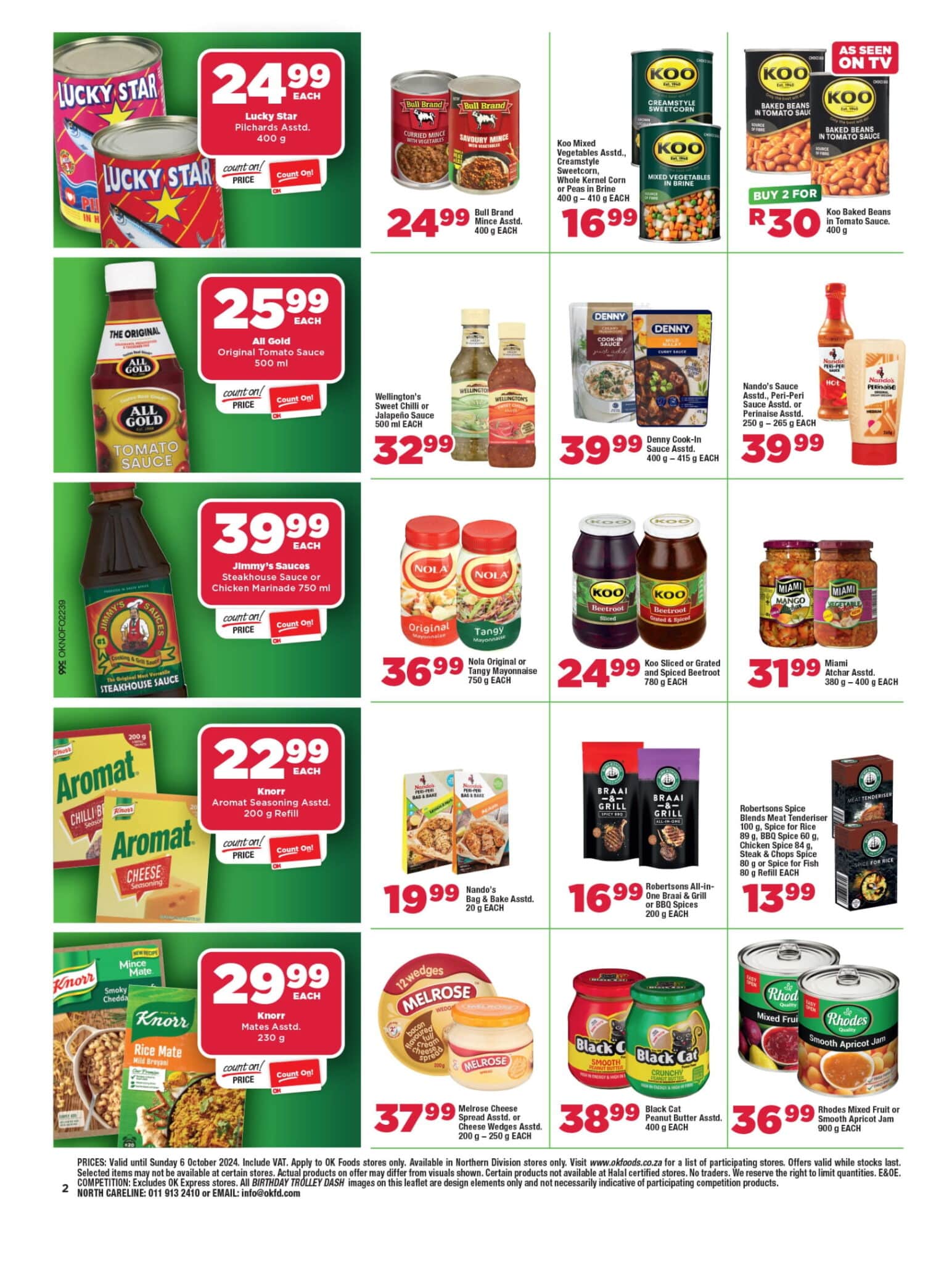 OK Foods Specials 25 September - 6 October 2024. Special Deals