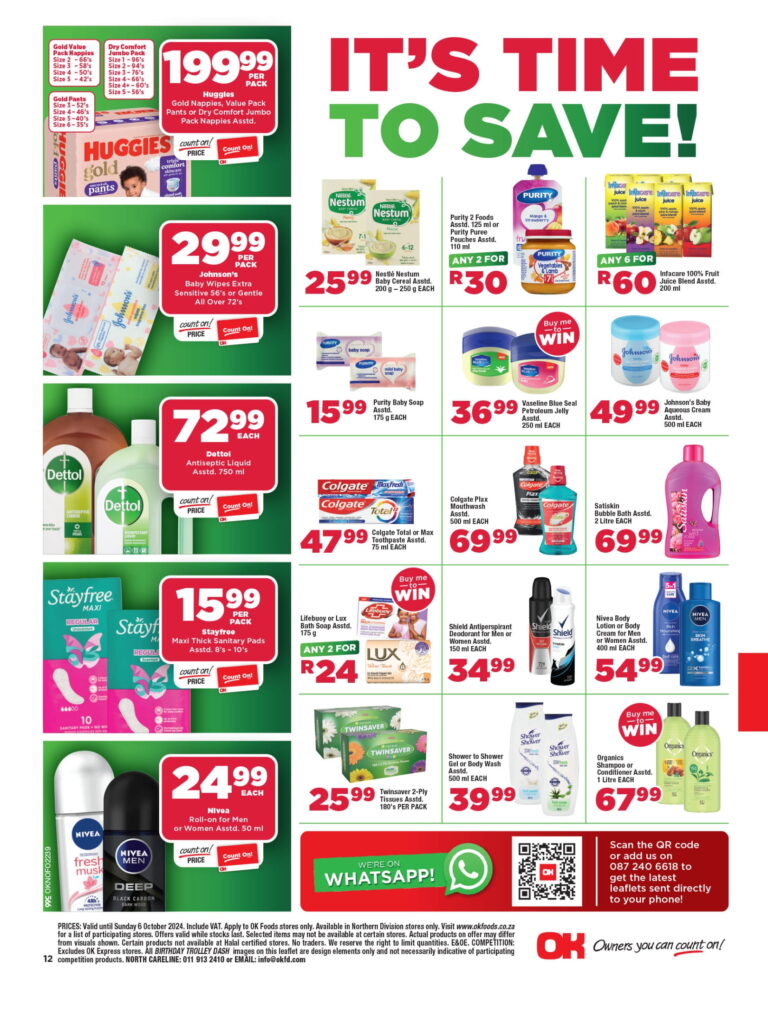 OK Foods Specials 25 September - 6 October 2024. Special Deals