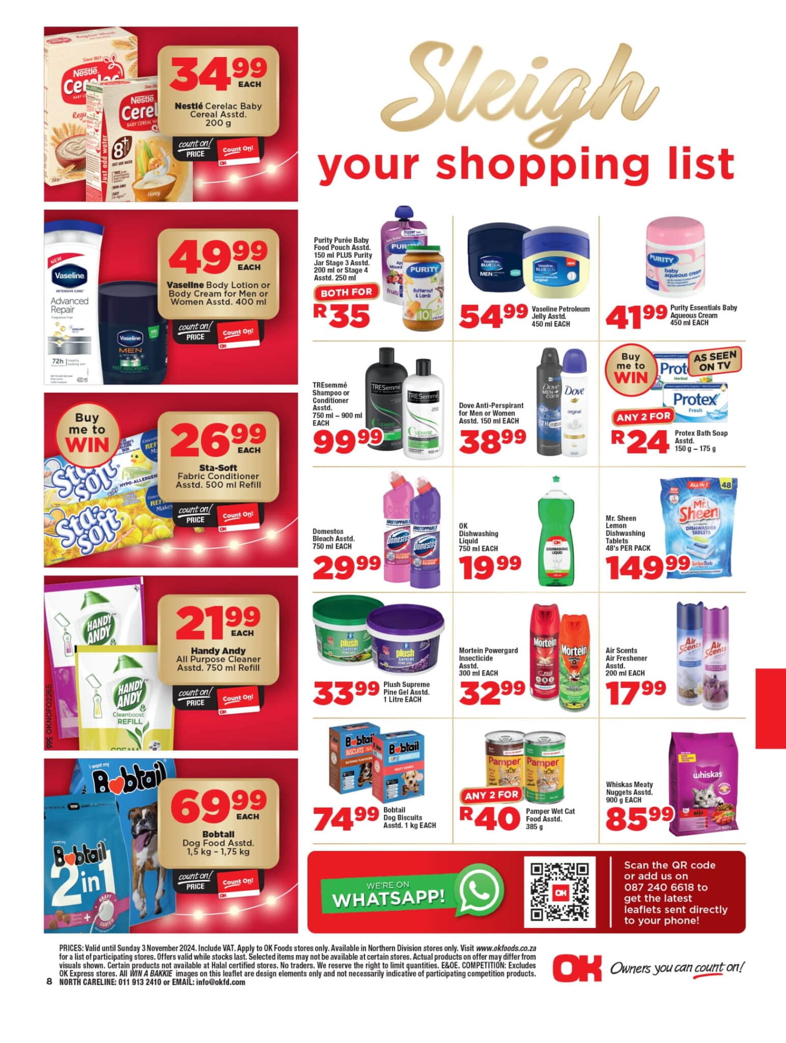 OK Foods Specials 23 October - 3 November 2024. Special Deals