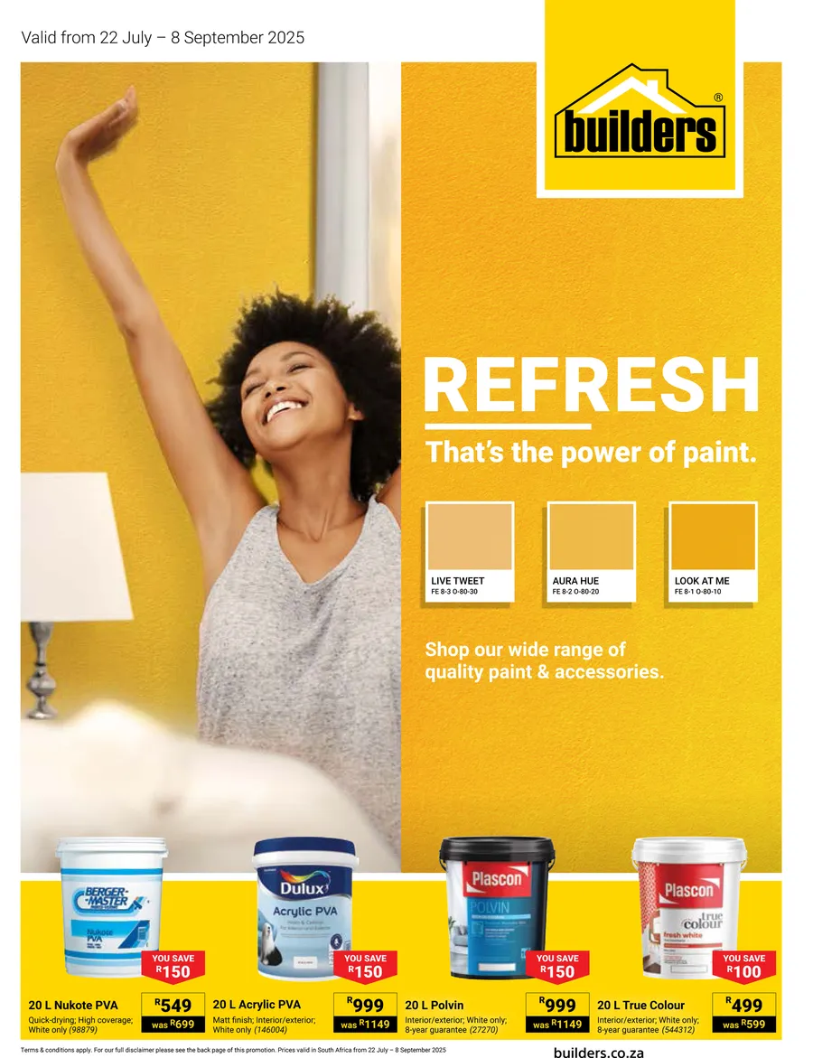 Builders Warehouse Catalogue 22 July - 8 September, 2025