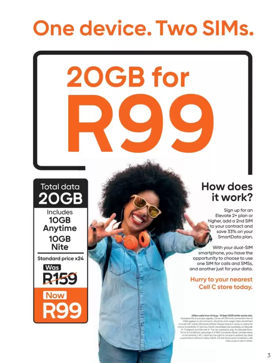 Cell C Specials 1 August - 15 September, 2025