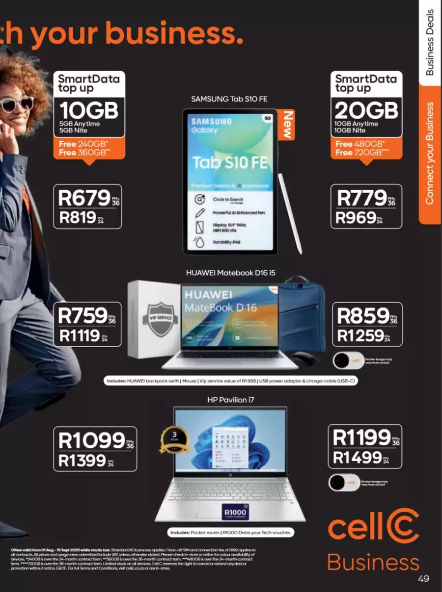 Cell C Specials 1 August - 15 September, 2025