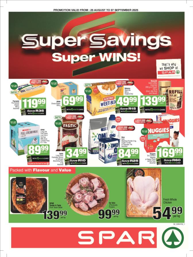 Spar Specials (National) 25 August – 7 September, 2025