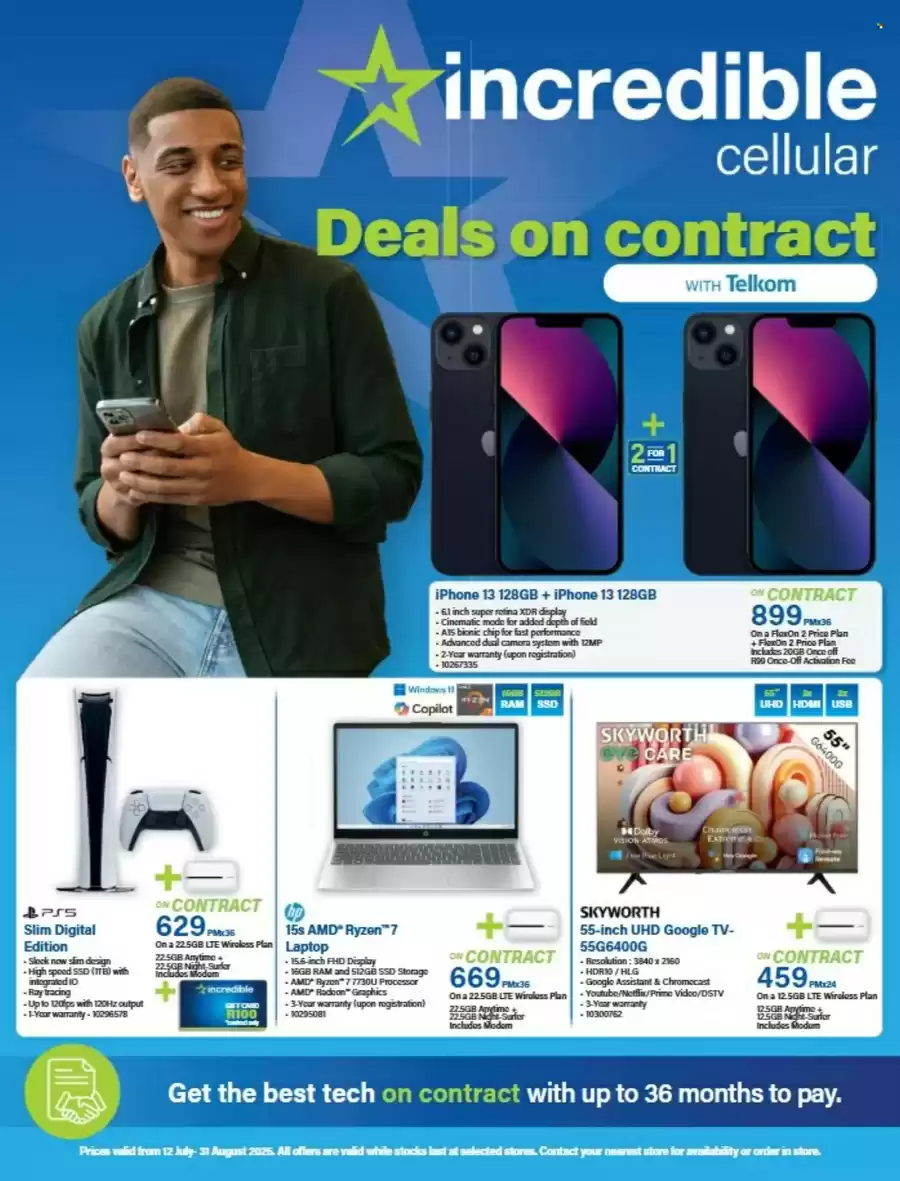 Incredible Connection Specials 12 July - 31 August, 2025