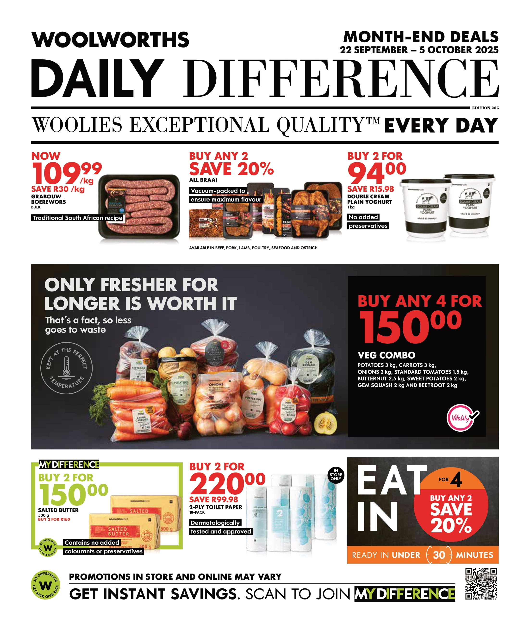 Woolworths Catalogue 22 September – 5 October, 2025